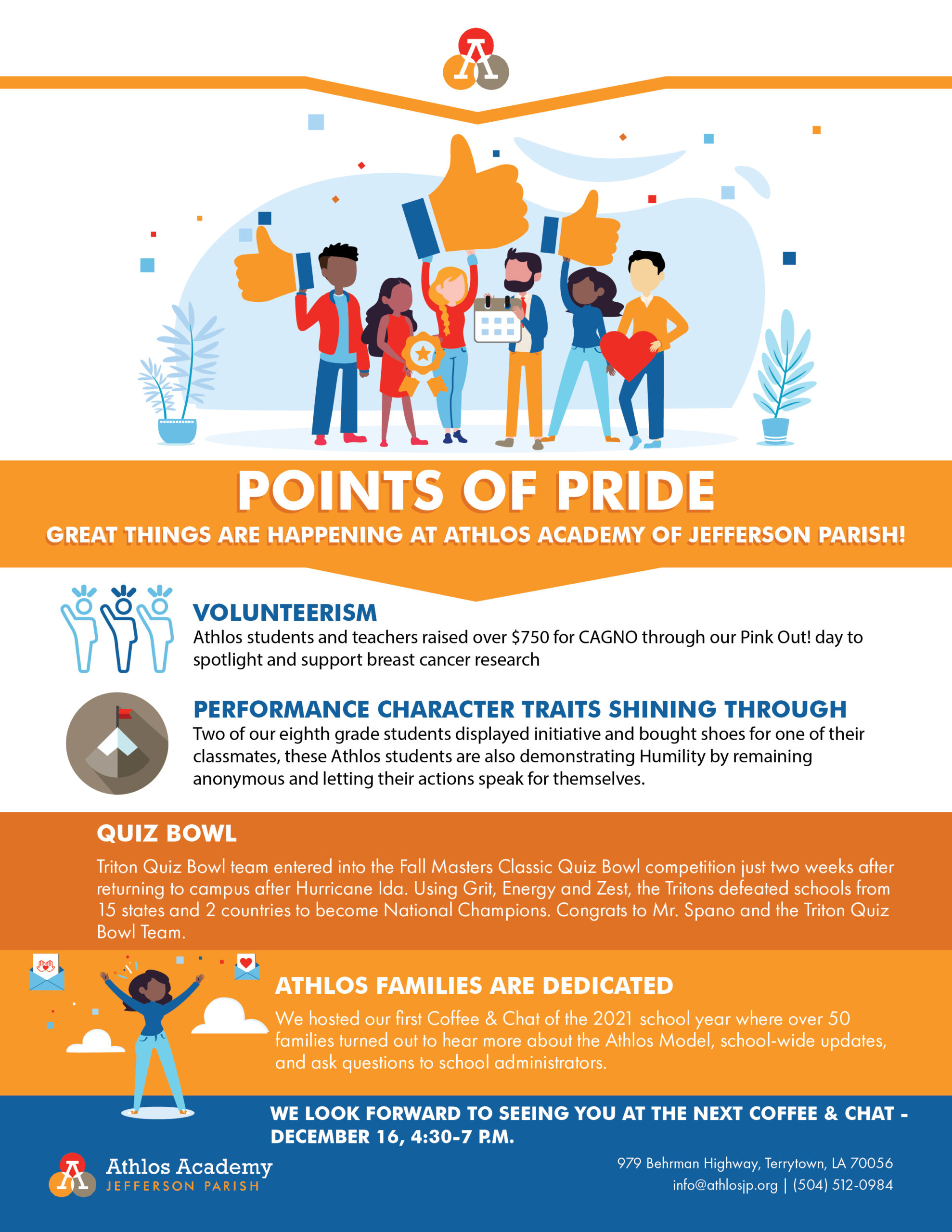 Points of Pride - November 2021 - Athlos Academy of Jefferson Parish