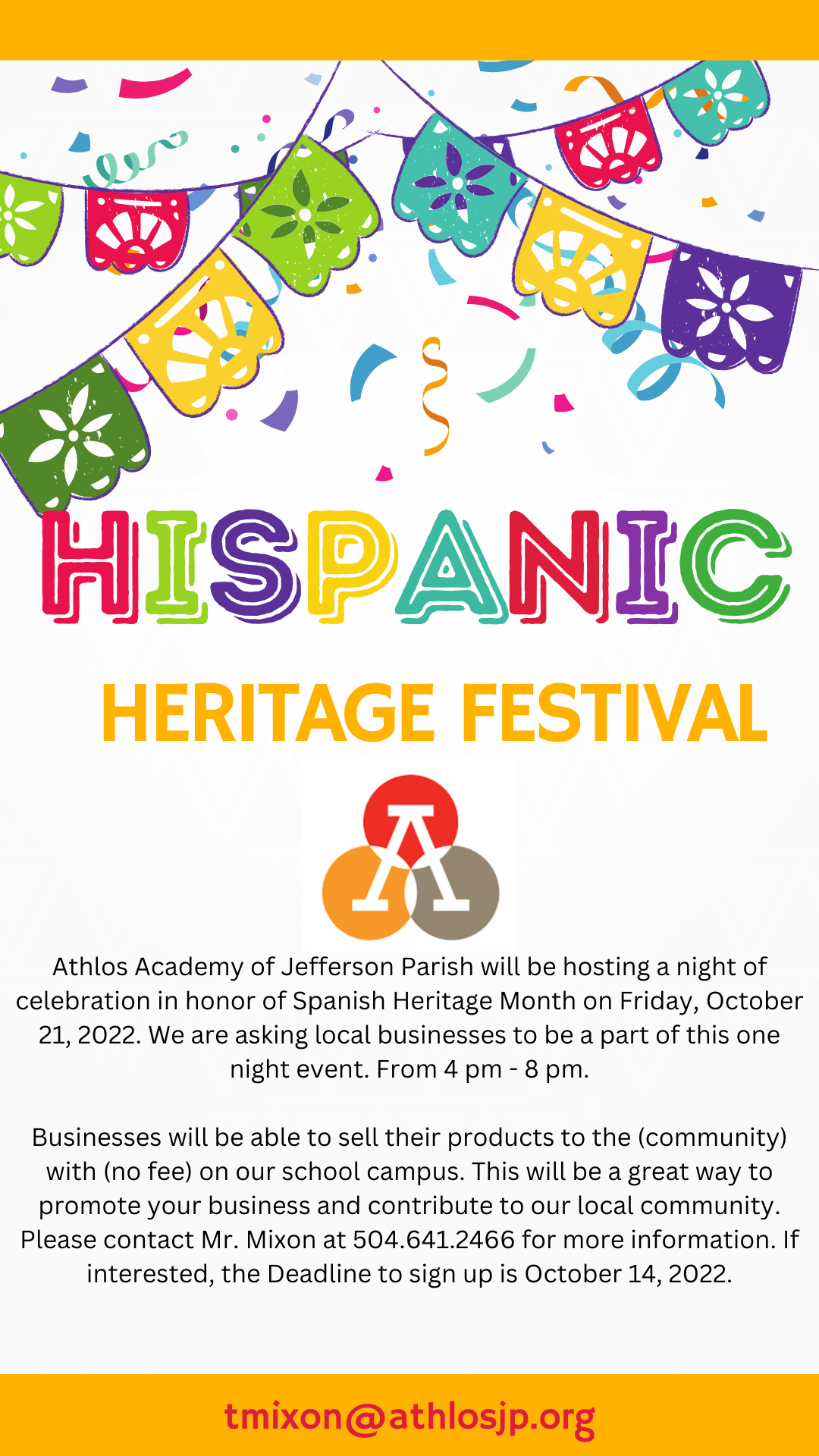 Hispanic Heritage Month Celebration - Athlos Academy of Jefferson Parish